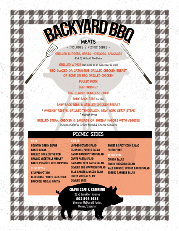 Full Menu – Crave Cafe