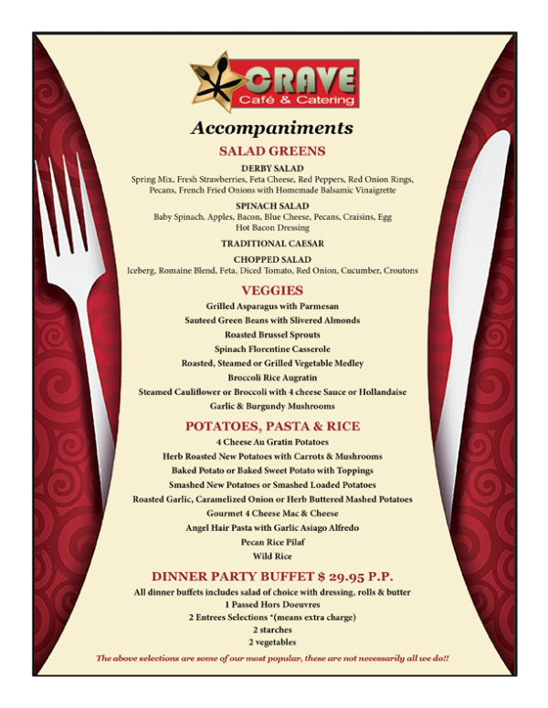 Full Menu – Crave Cafe