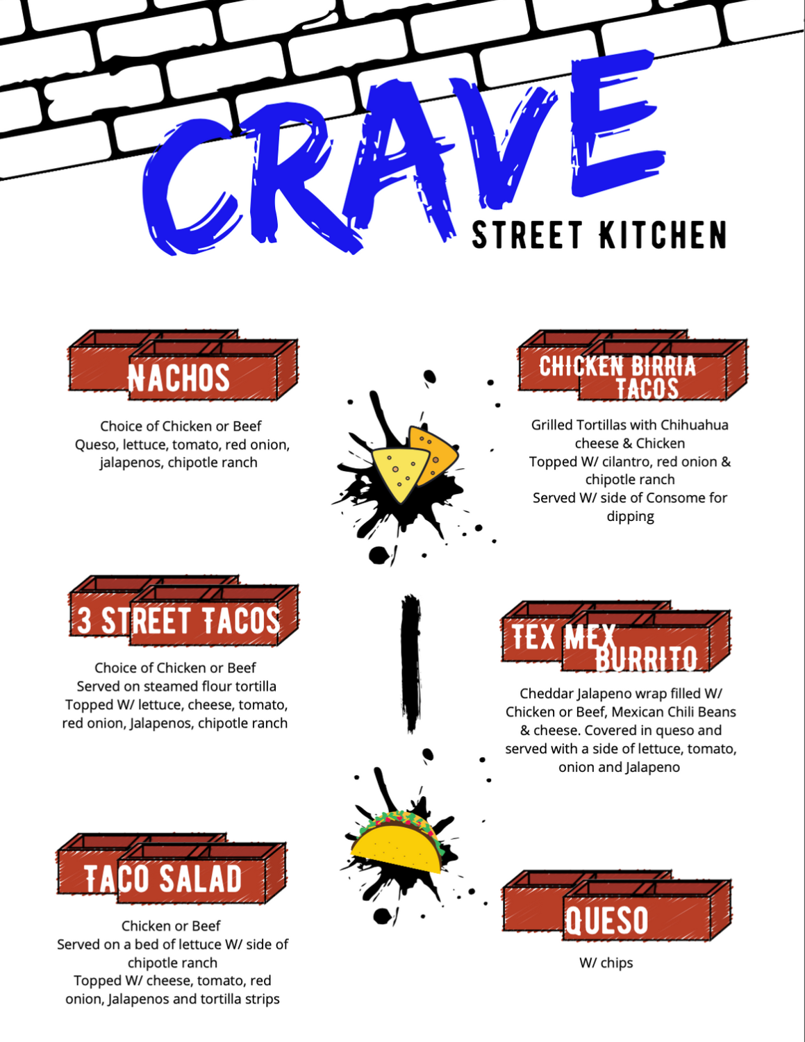 Street Menu – Crave Cafe