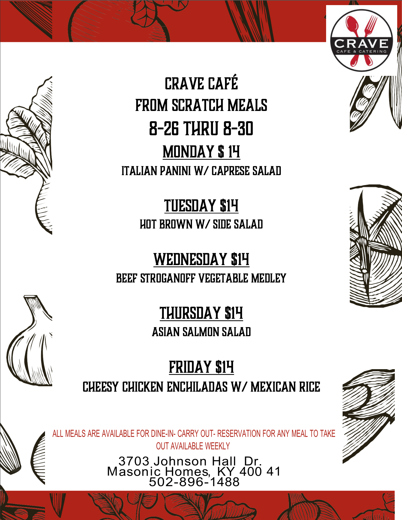 Full Menu – Crave Cafe
